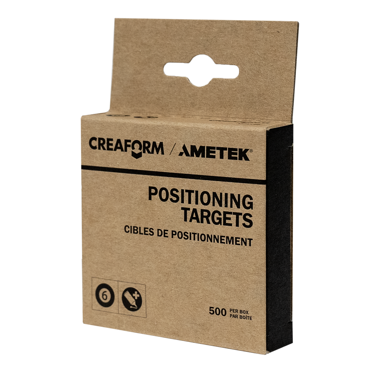 CREAFORM Positioning Targets, 6mm, Black Contour, High Adhesive ...