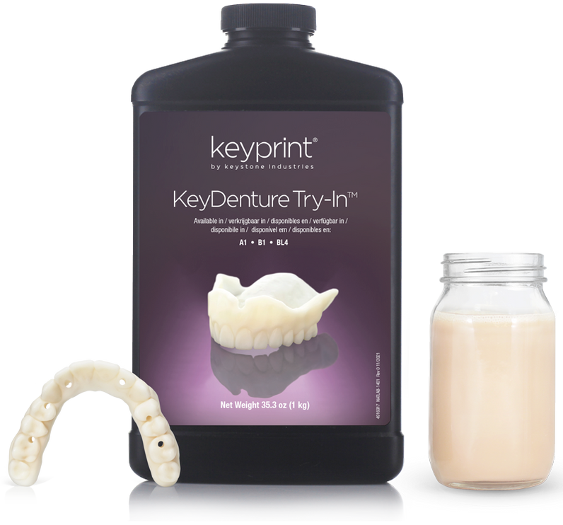 Keystone KeyPrint KeyDenture Try-In | Dental 3D Printing Resin ...